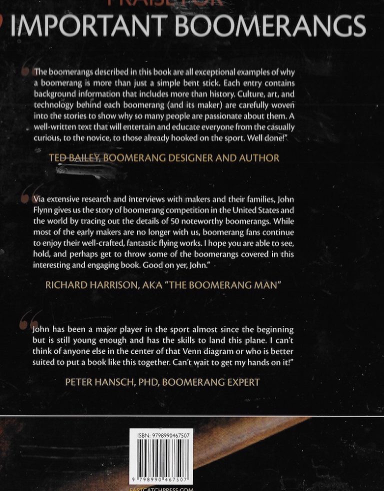 50 IMPORTANT BOOMERANGS- john flynn(book) - Boomerang Man